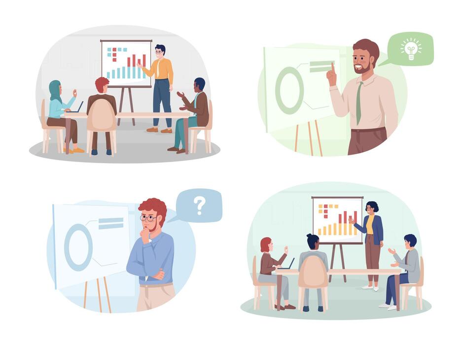 Group Presentation Vector Art, Icons, and Graphics for Free Download