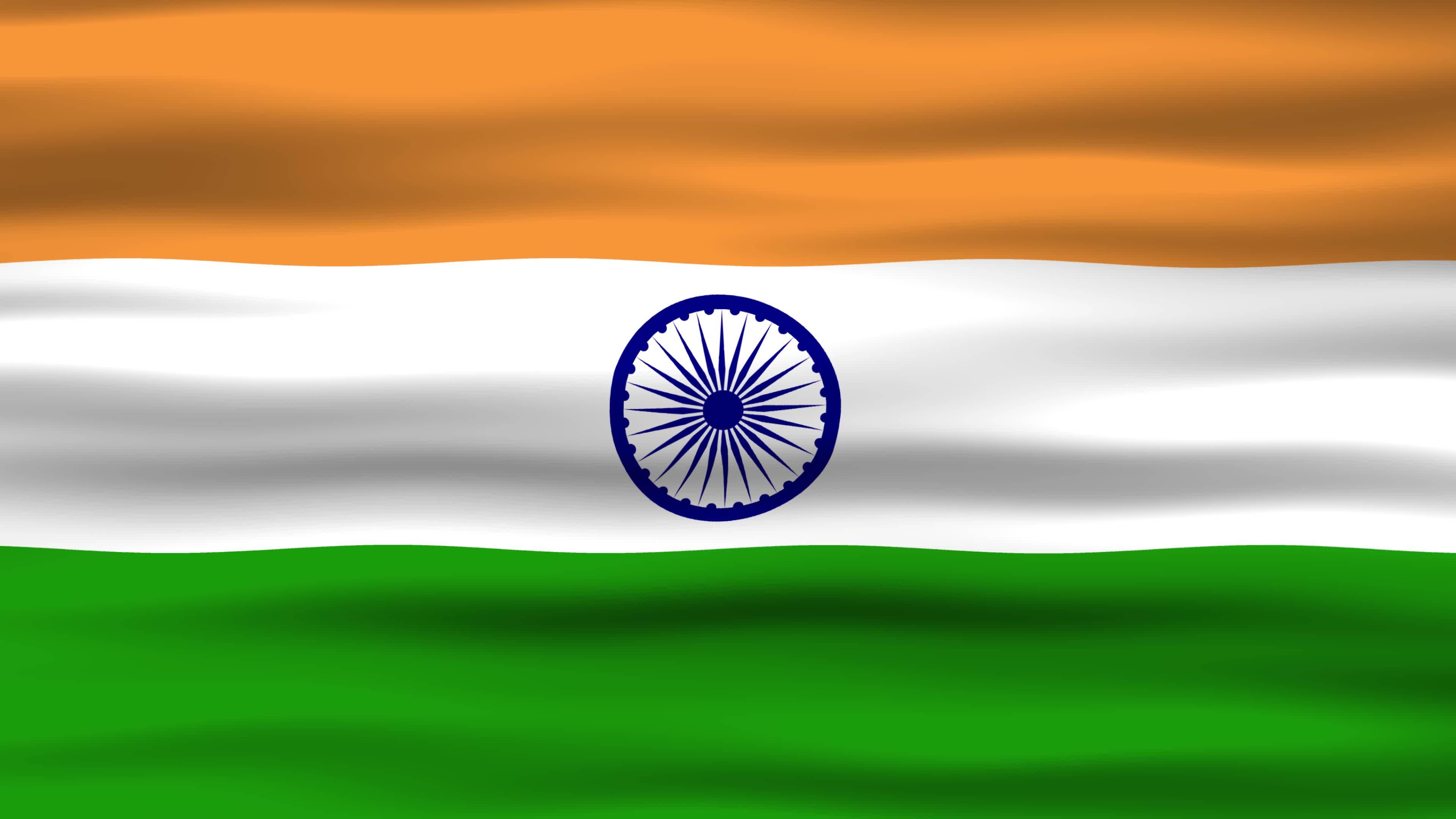 Seamless loop animation of the India flag, flag waving in the wind, perfect for videos of ...