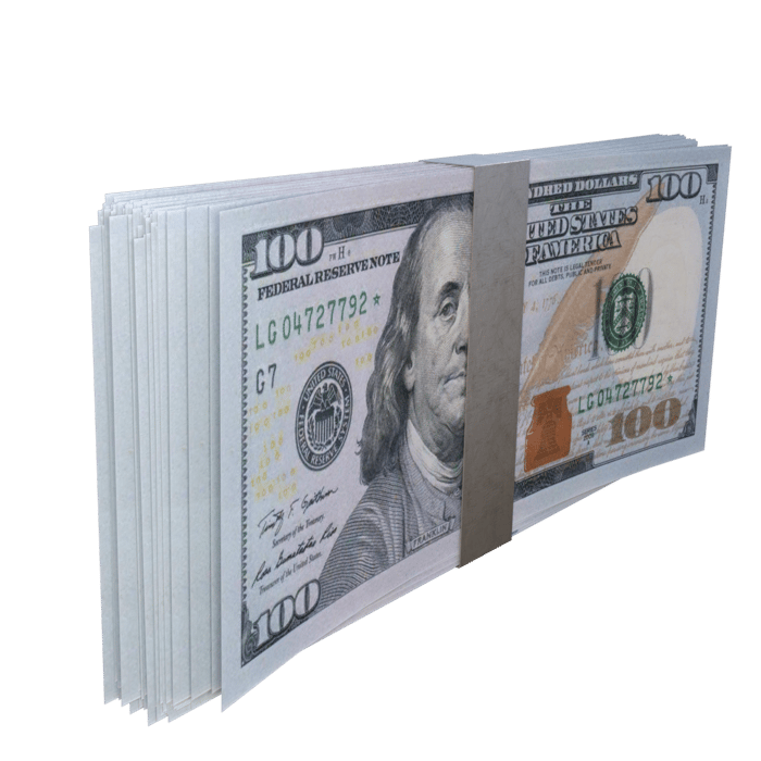 100 Dollar PNGs for Free Download