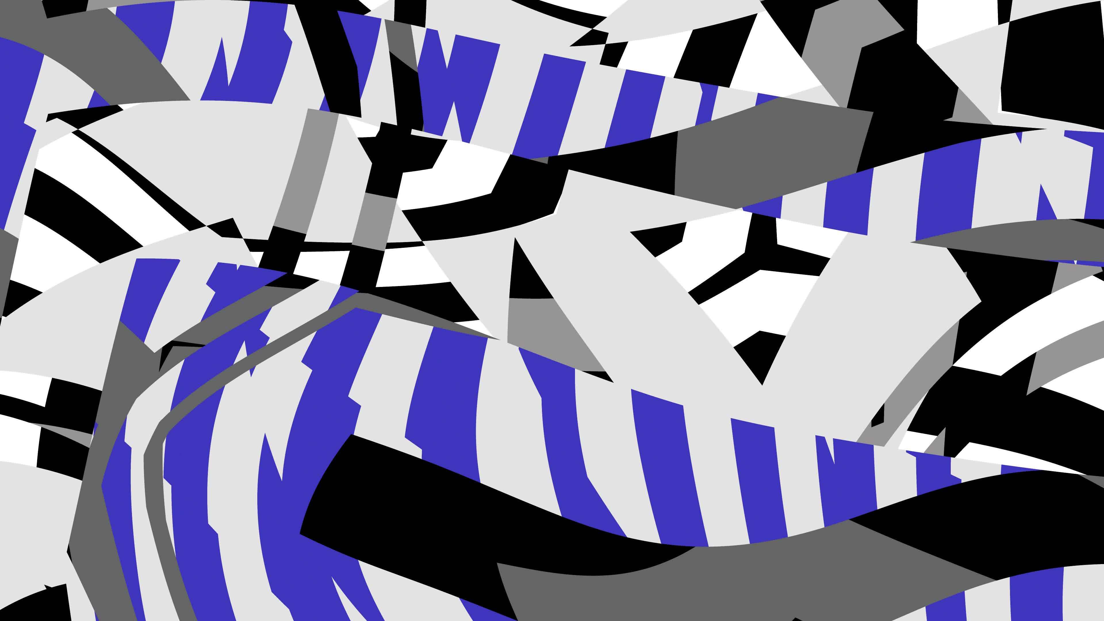 Blue Seamless Prickly Scraps Background. Sharp Angular Shapes on ...