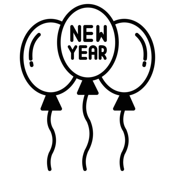 New Years Balloons Vector Art, Icons, and Graphics for Free Download