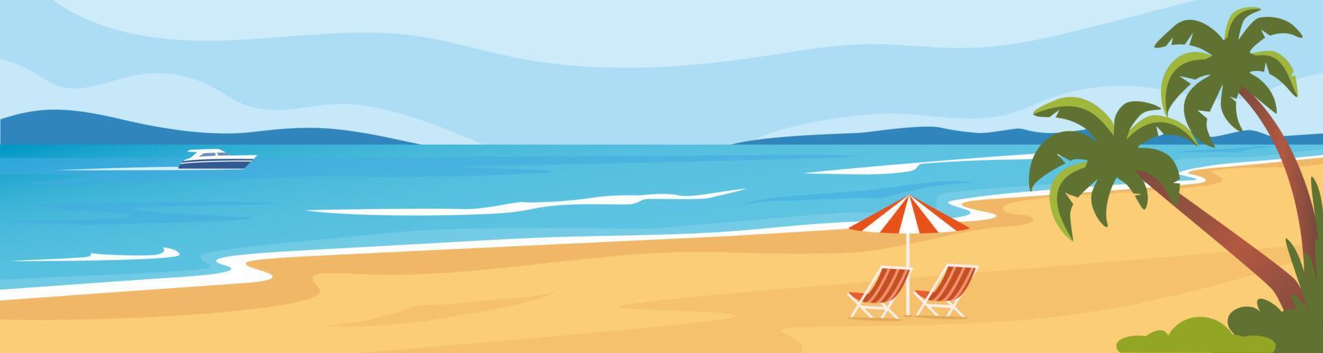 Beach Scene Vector Art, Icons, and Graphics for Free Download