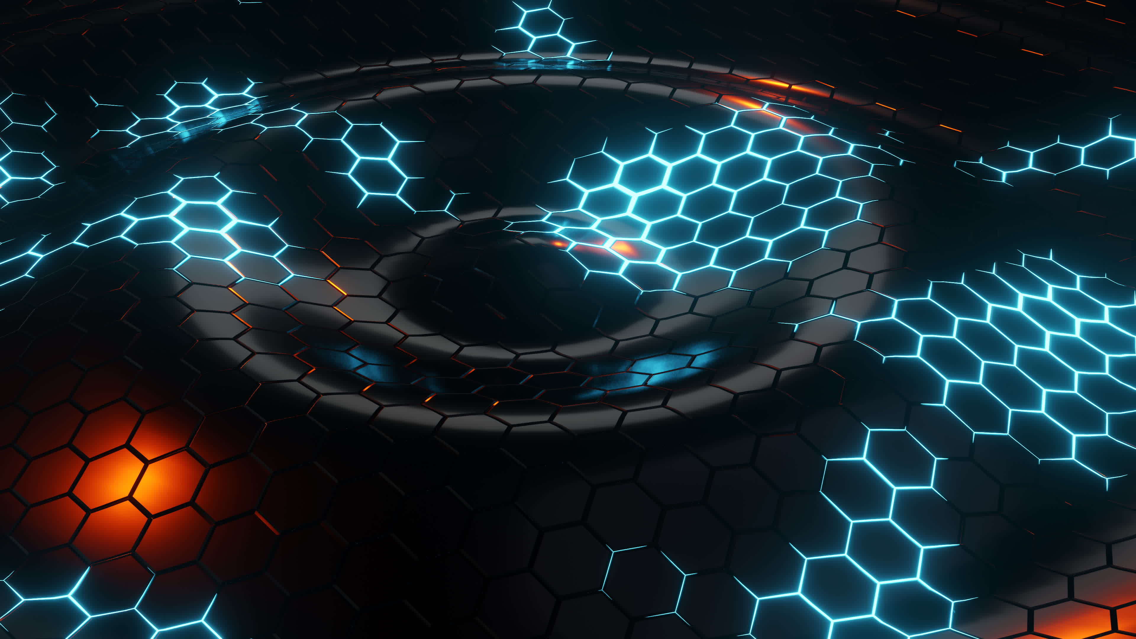 A surface of hexagons moving in waves. Infinitely looped animation 15519896 Stock Video at Vecteezy