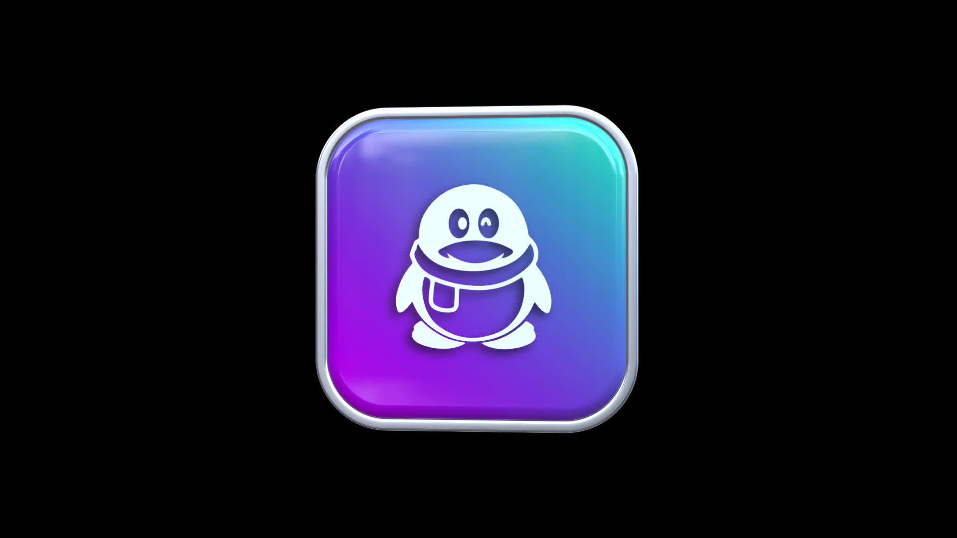 3d QQ Square Icon Animation Transparent Background Free Video 15521651 Stock Video at Vecteezy