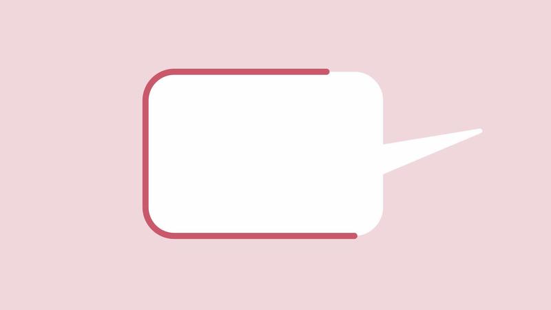 Animated isolated popped up text box. Looped flat 2D element HD video ...