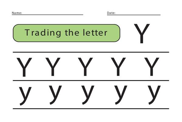 Letter Y Tracing Alphabet Vector Art, Icons, and Graphics for Free Download