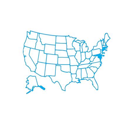 Us Map Outline Vector Art, Icons, and Graphics for Free Download