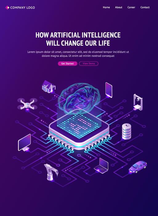 Artificial Intelligence Infographic Vector Art, Icons, and Graphics for ...