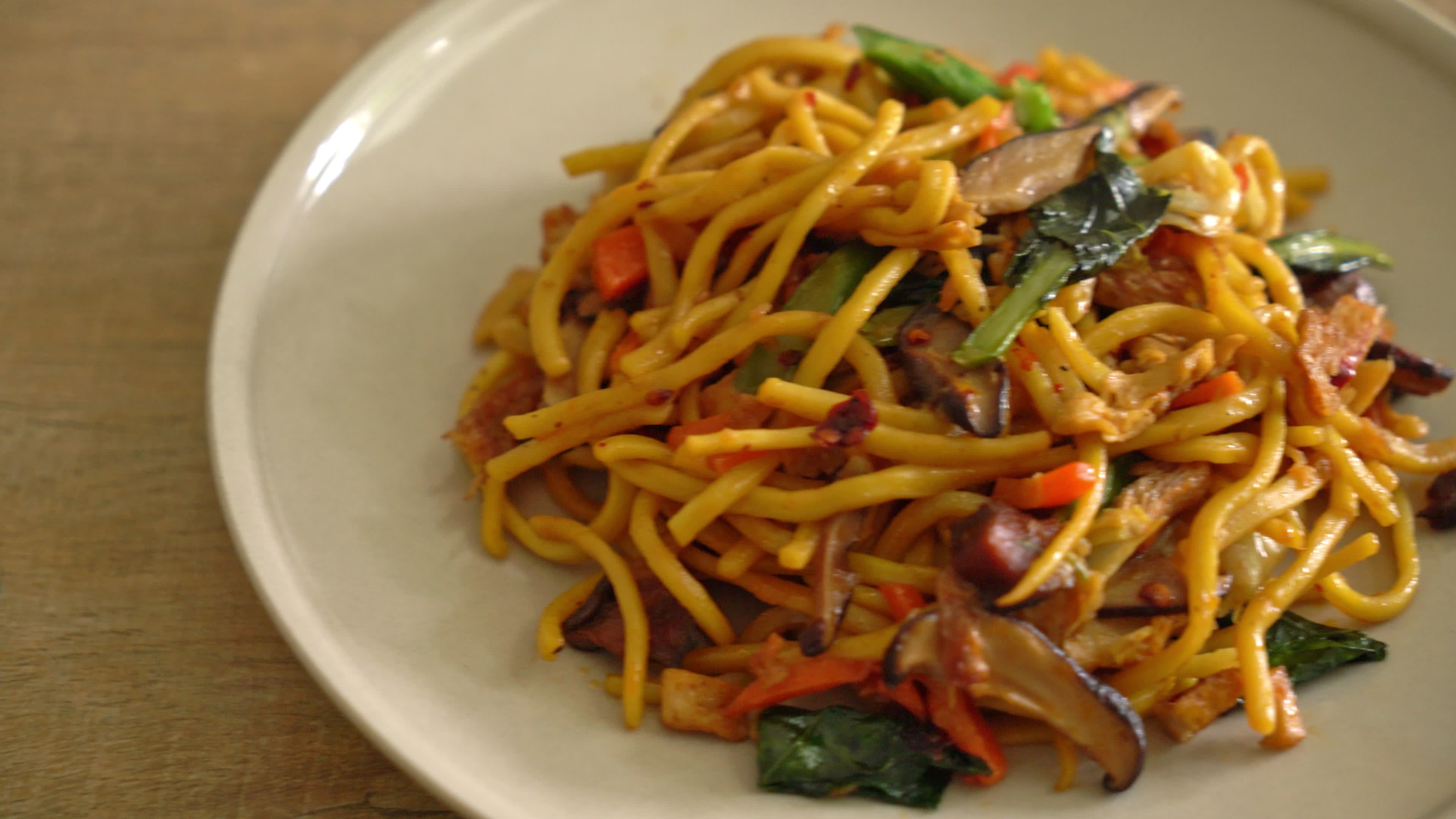 stir-fried yakisoba noodles with vegetable in vegan style - Vegan and vegetarian food style ...