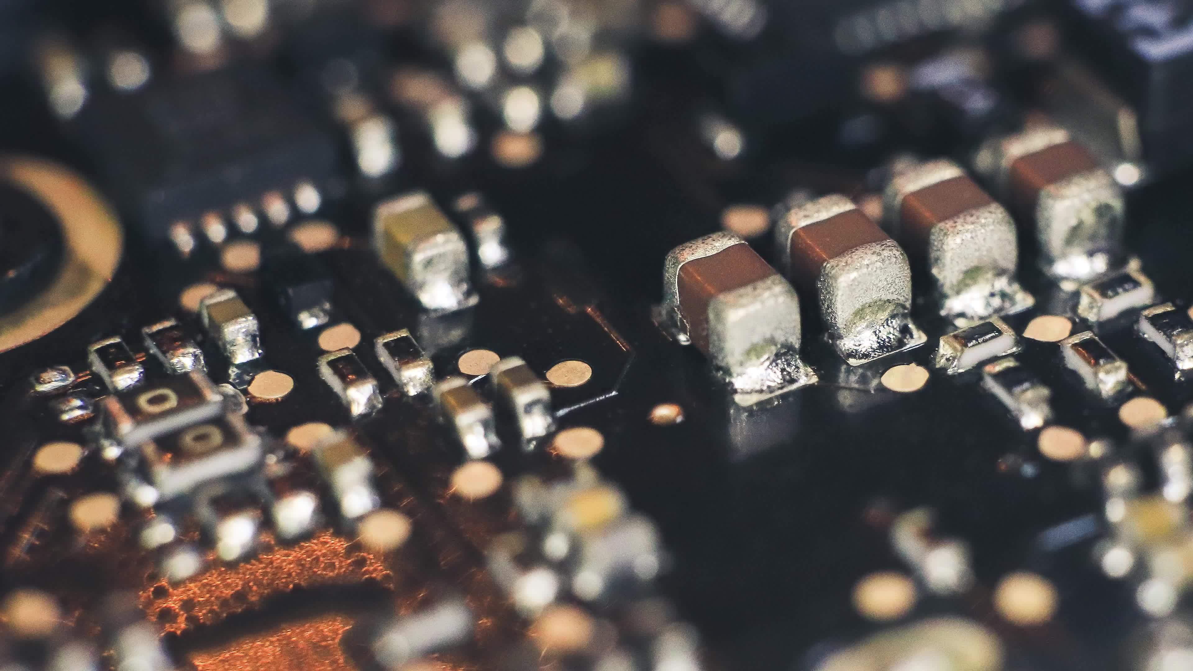 Microprocessor System Manufacture Macro Closeup Surface Seamless Loop