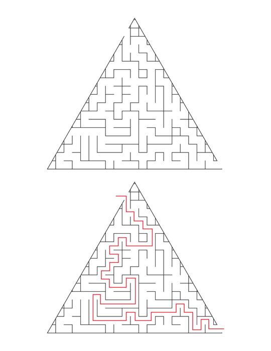 Triangle Maze Vector Art, Icons, and Graphics for Free Download
