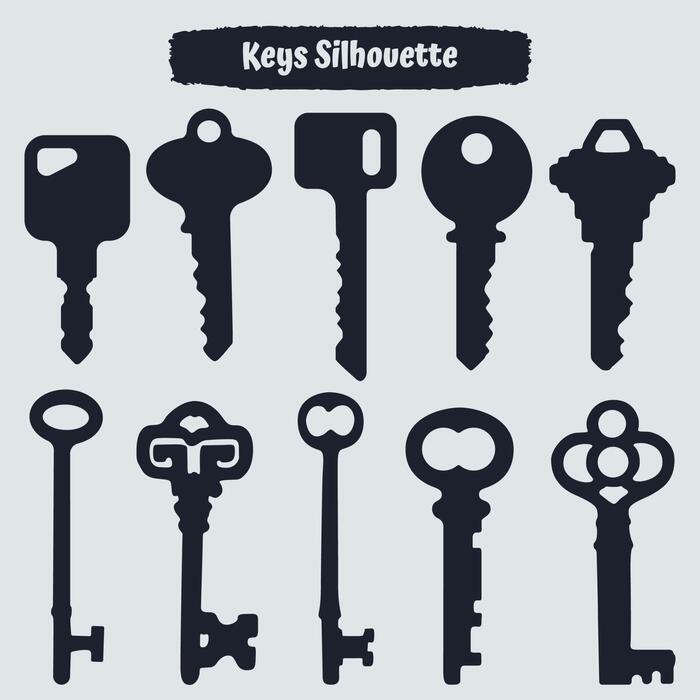 Key Silhouette Vector Art, Icons, and Graphics for Free Download