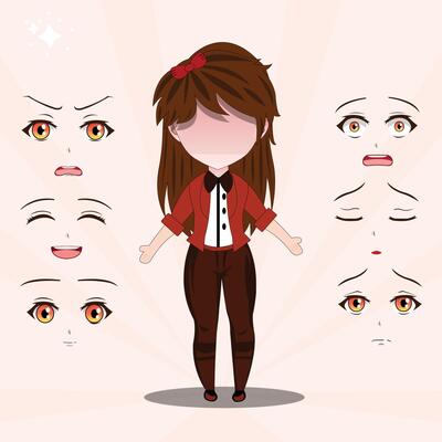 Japanese Anime Vector Art, Icons, and Graphics for Free Download