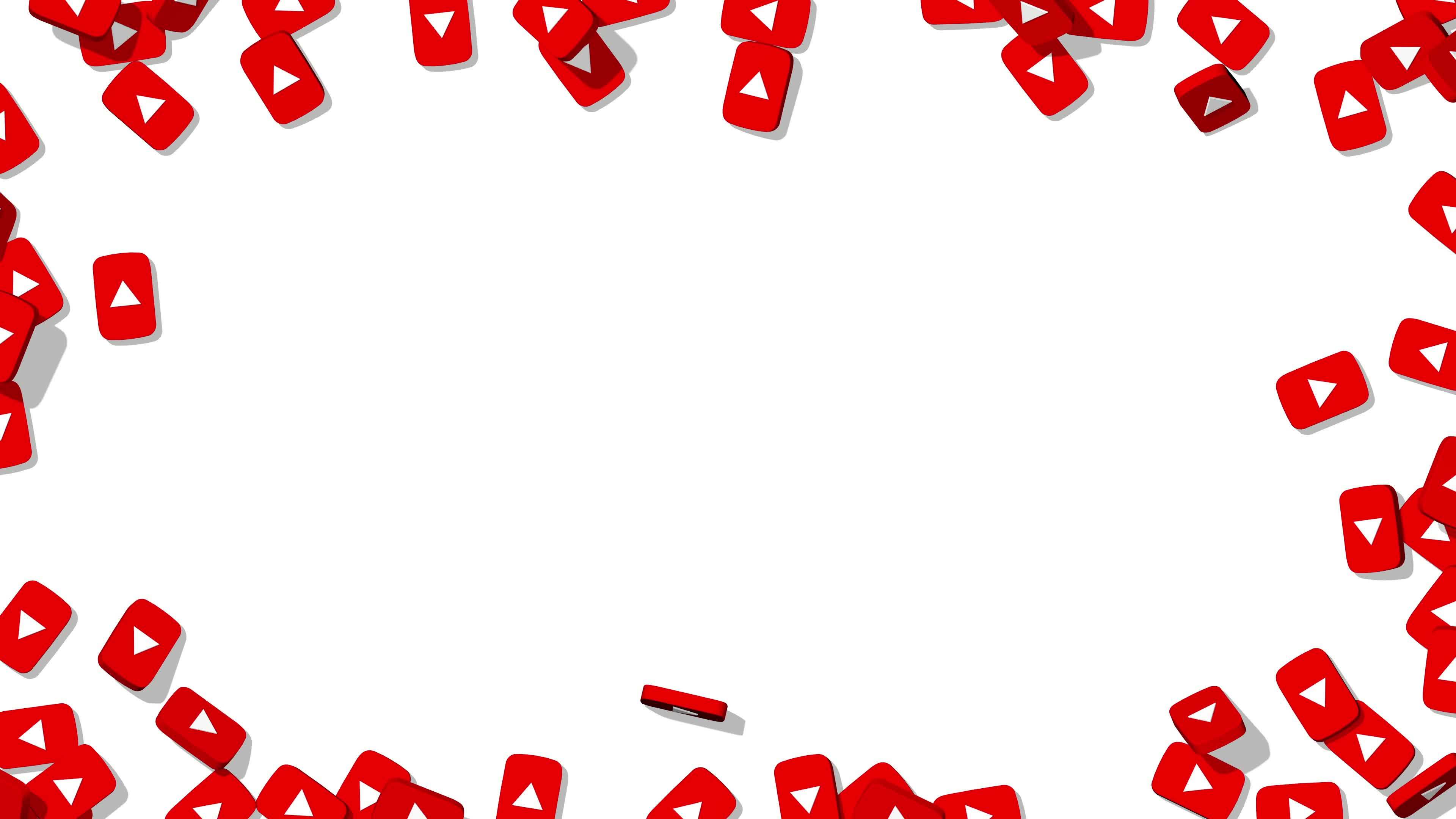 Youtube 3d Icon Falling From Edges 3d Rendering Chroma Key Luma Matte