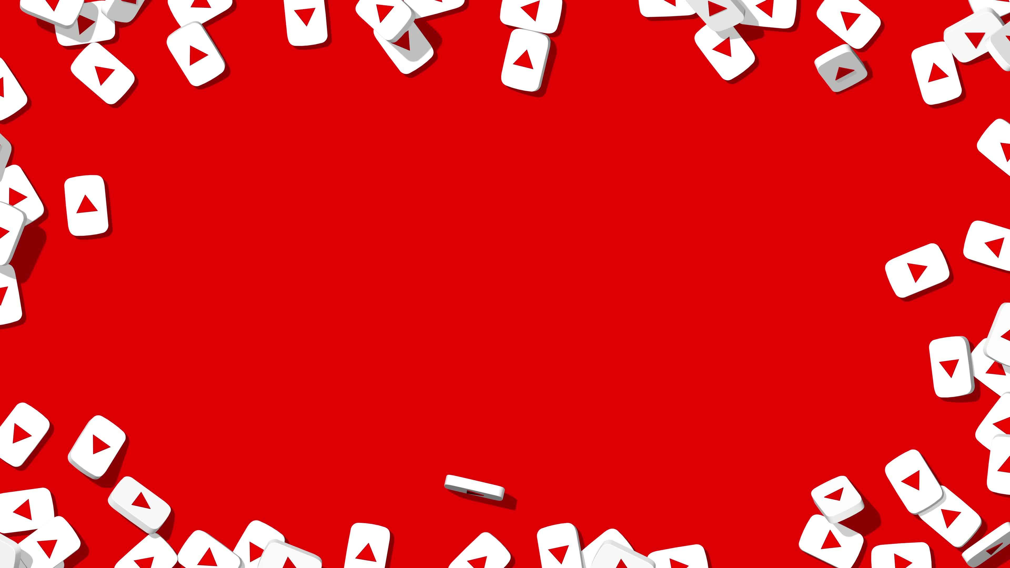 Youtube 3d Icon Falling From Edges 3d Rendering Chroma Key Luma Matte