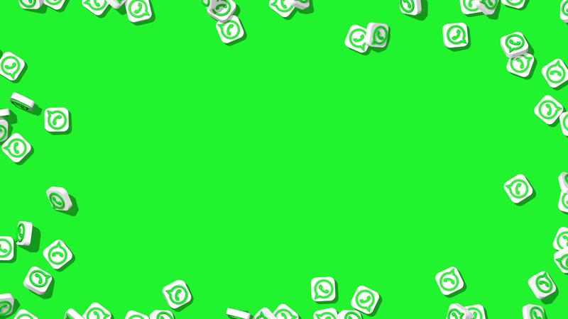 Whatsapp 3d Icon Falling From Edges 3d Rendering Chroma Key Luma Matte Selection 15826451