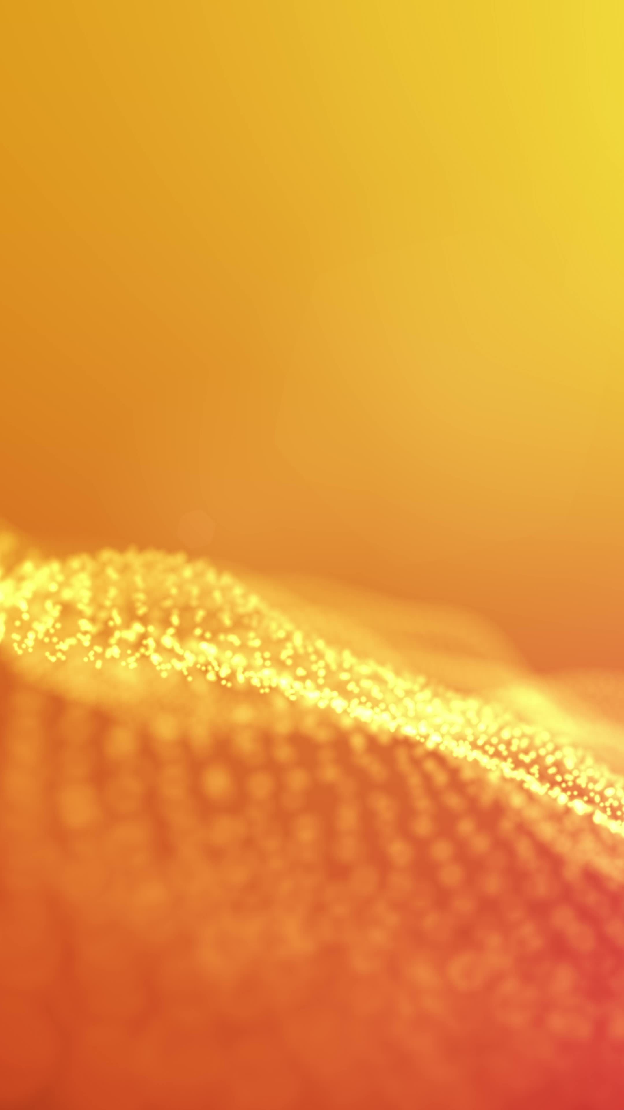 Wave Particles Background Abstract Yellow Dots Wave Form Polygonal Three Dimension Space