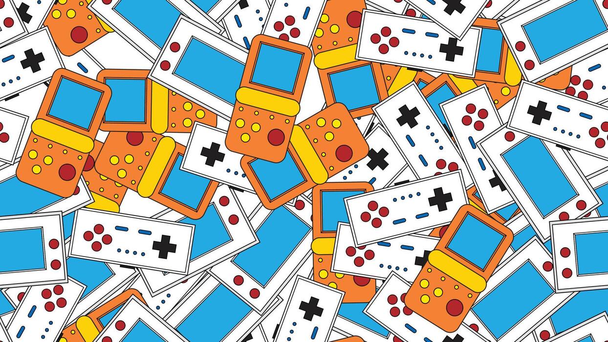 Retro Gaming Pattern Vector Art Icons And Graphics For Free Download