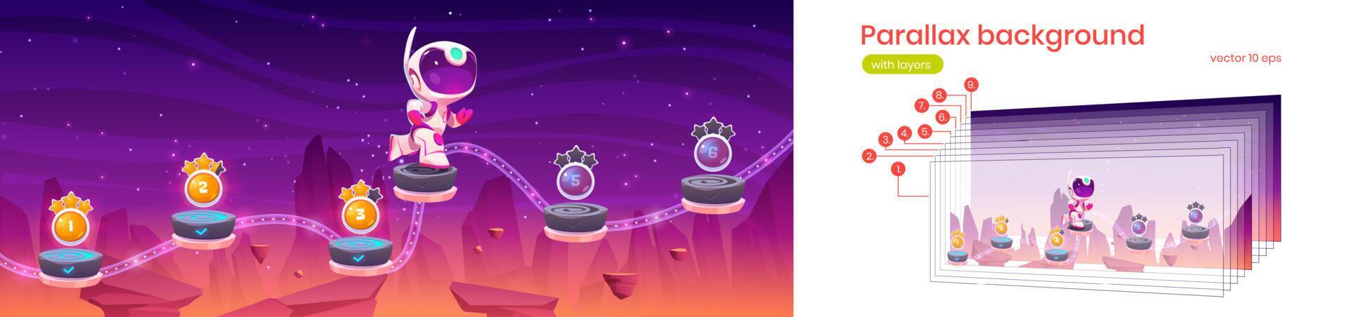 Parallax Background Space Vector Art, Icons, and Graphics for Free Download