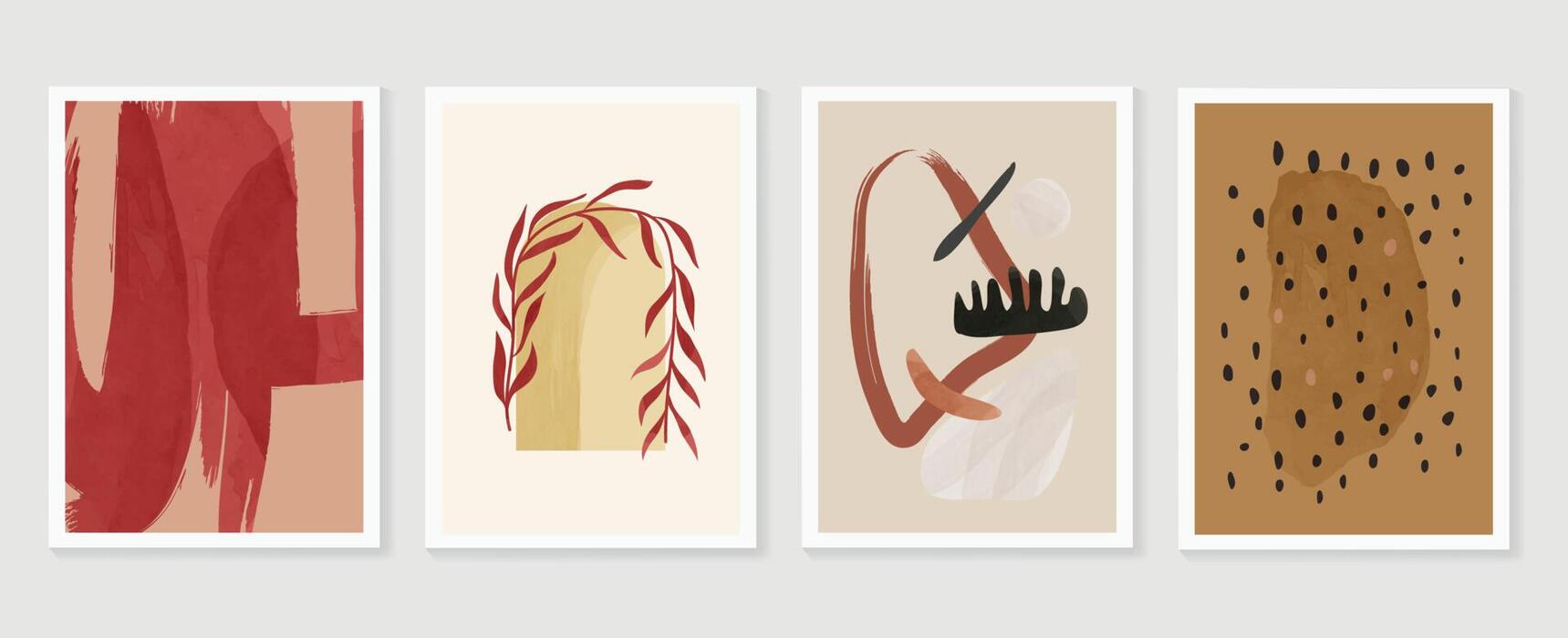 Hand Drawn Abstract Shapes Background Vector Art Icons And Graphics