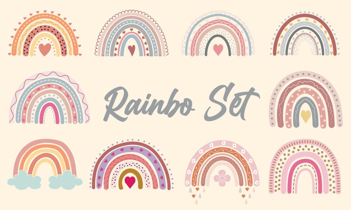 Boho Rainbow Vector Art, Icons, and Graphics for Free Download