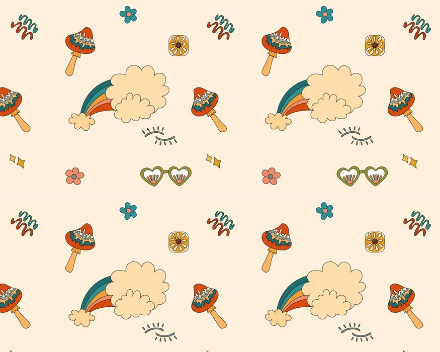 Groovy Seamless Pattern Vector Art, Icons, and Graphics for Free Download