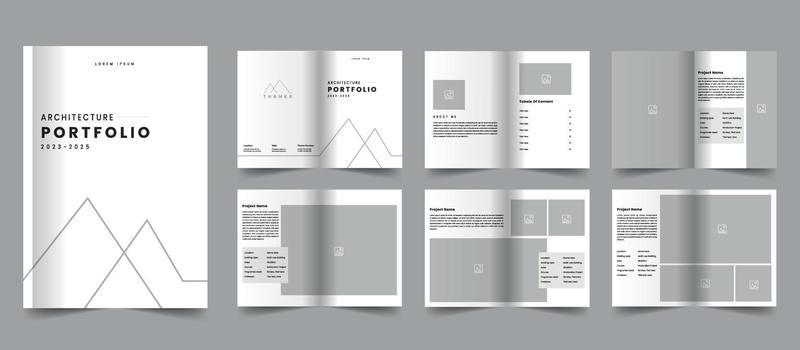 Architecture Portfolio Template Vector Art, Icons, and Graphics for ...