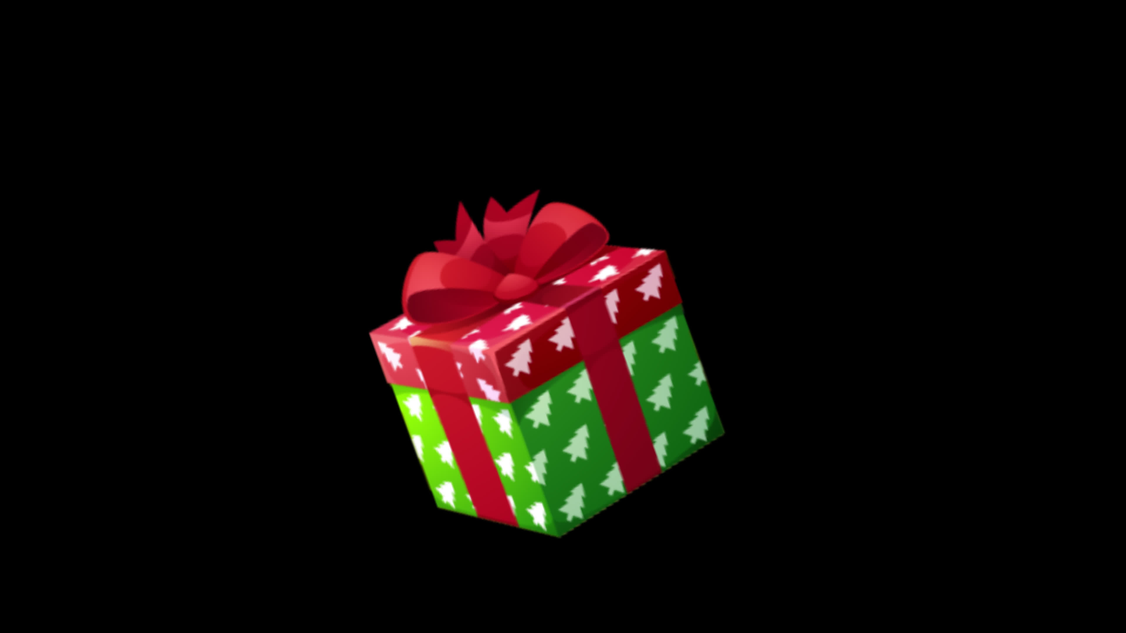 gift box design element Seamless loop animation transparent background ...