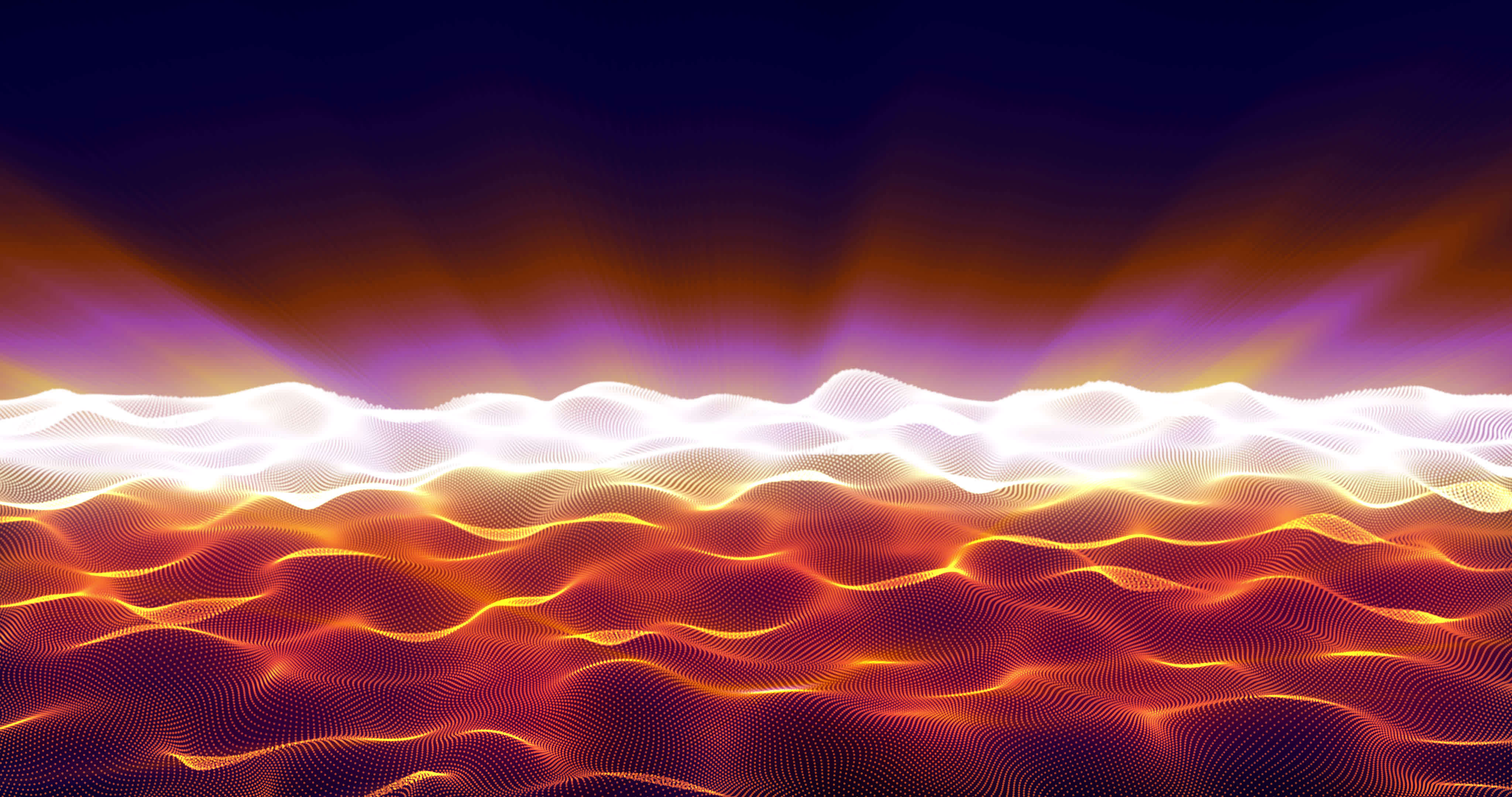 Abstract Animation Motion Design With Beautiful Bright Orange Glowing Luminous Energy Electric