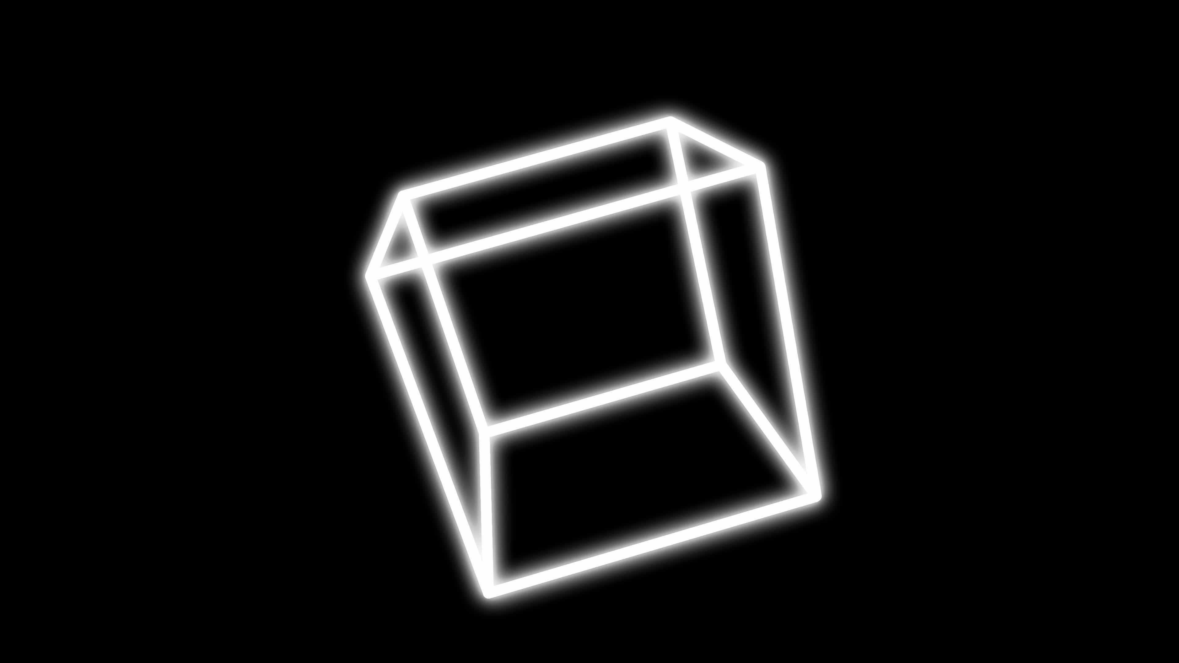 White 3d Cube spinning with alpha channel.Modern outline box animation 16210903 Stock Video at ...