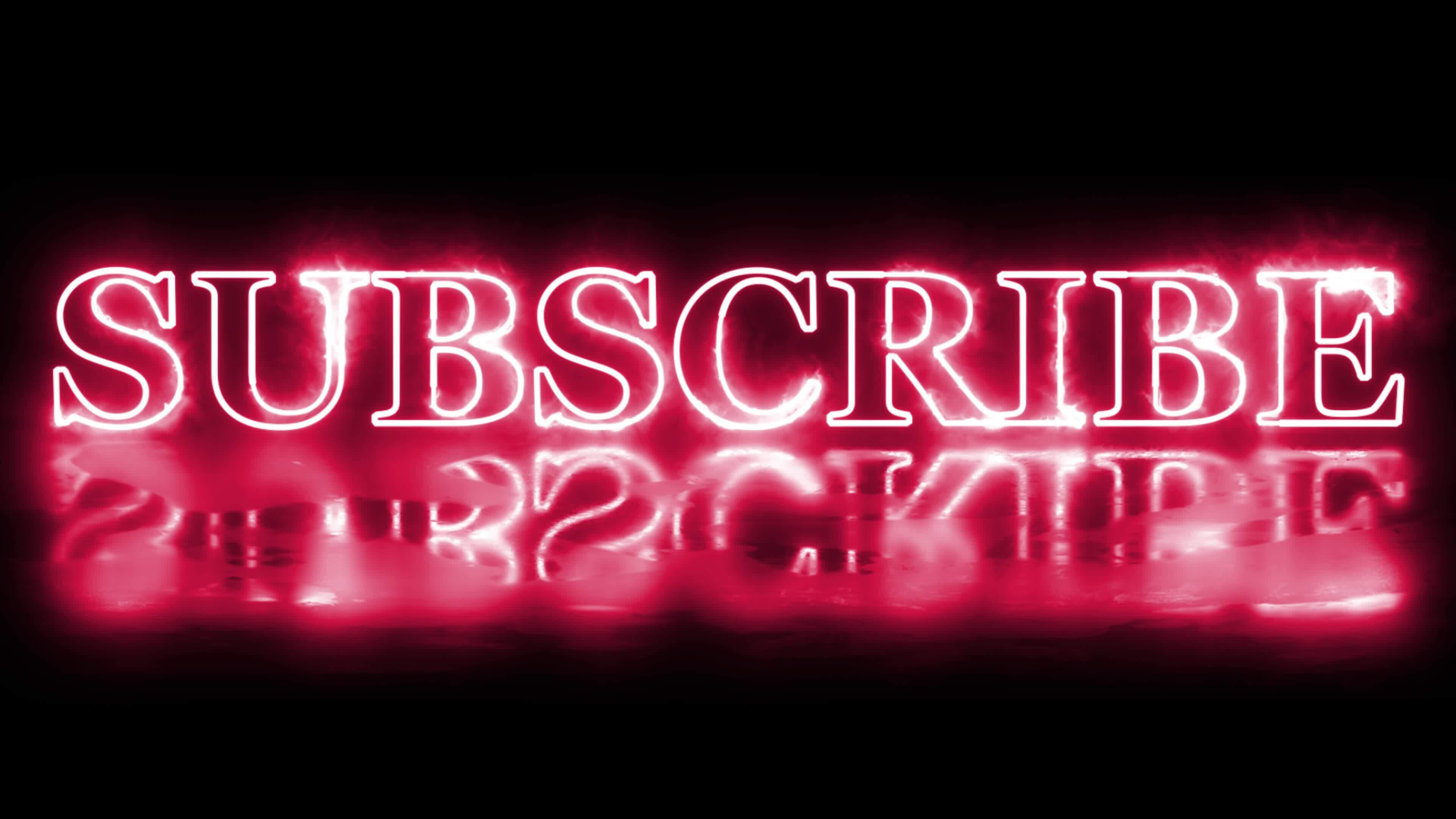 Neon Animation Subscribe Text With Fire Effects On Black Background ... Neon Animation Subscribe Text With Fire Effects On Black Background ...