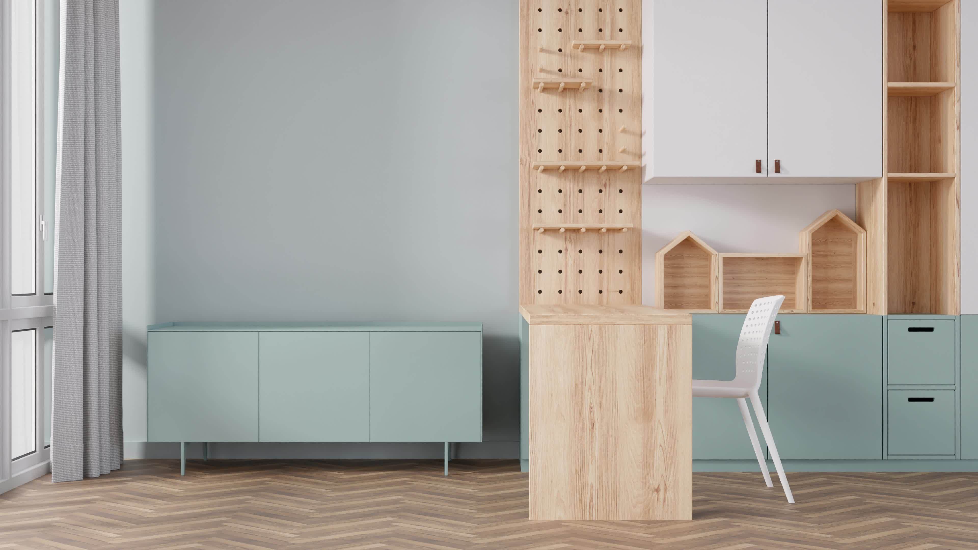 Kids room interior in contemporary, Scandinavian style. Modern ... Kids room interior in contemporary, Scandinavian style. Modern ...