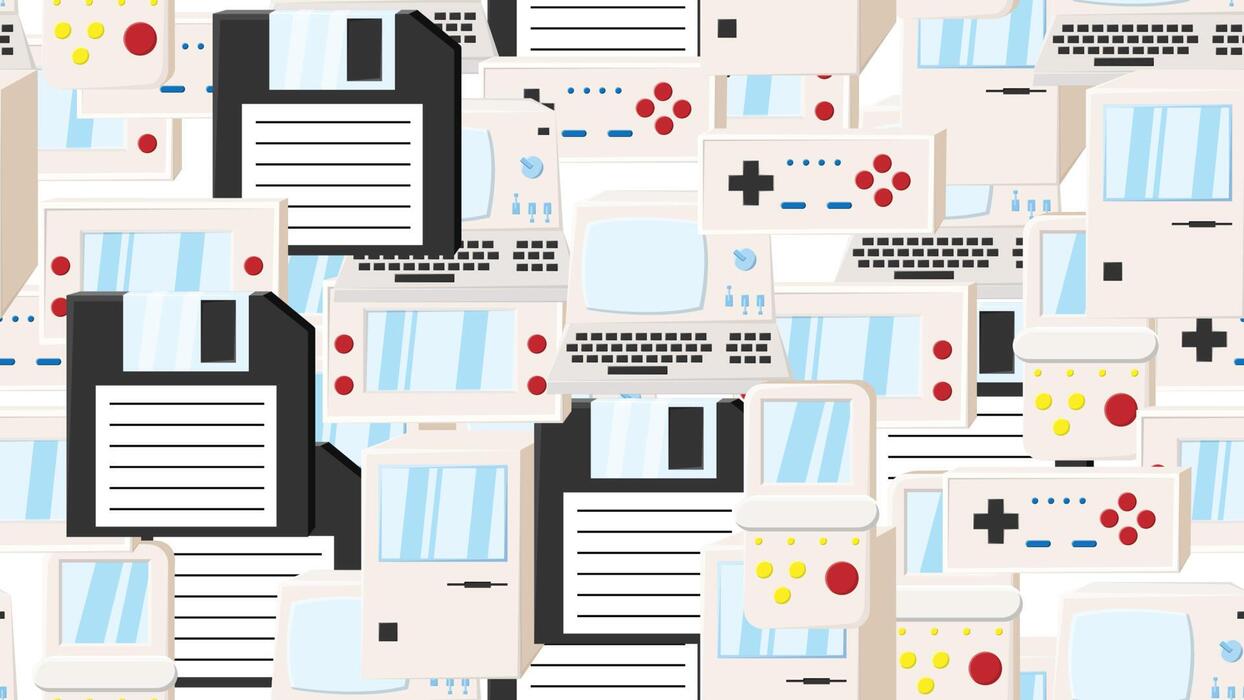 Retro Gaming Pattern Vector Art Icons And Graphics For Free Download