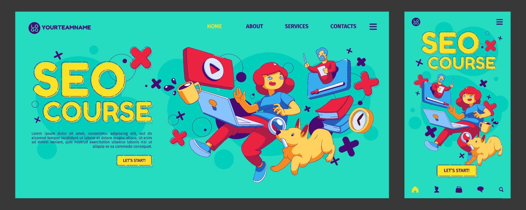 Website Cartoon Vector Art, Icons, and Graphics for Free Download