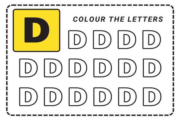 Trace Letter D Vector Art, Icons, and Graphics for Free Download