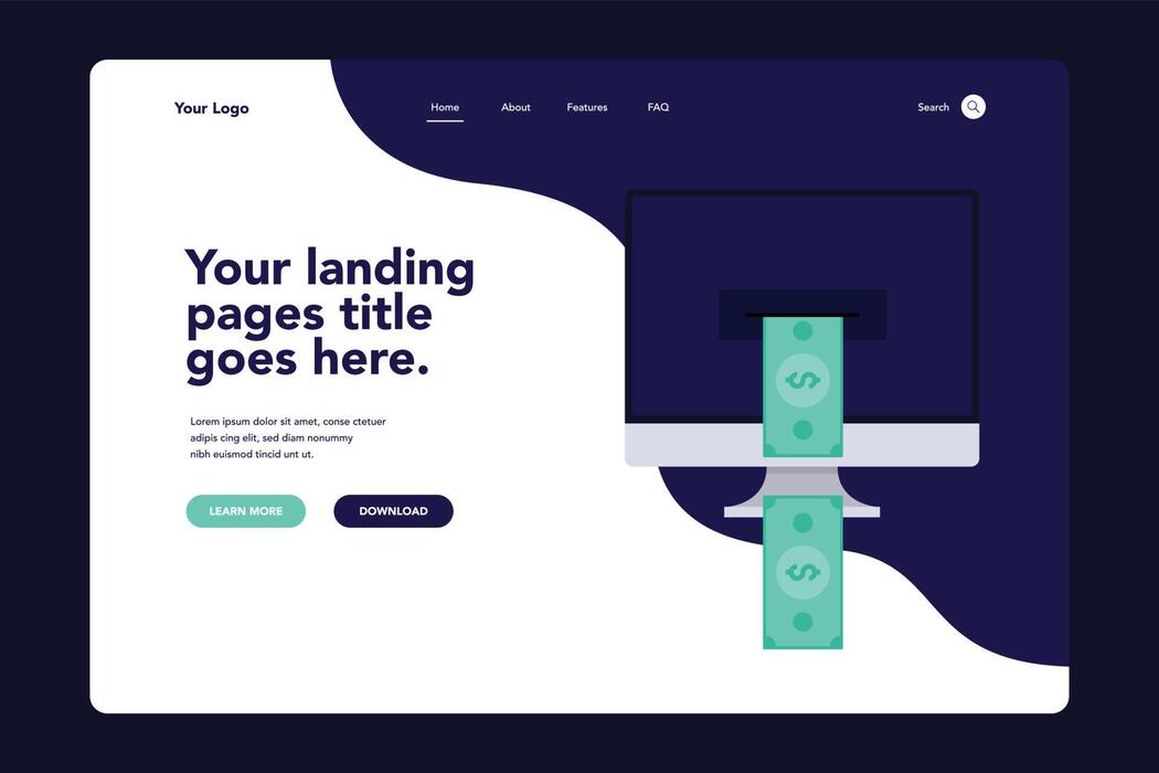 Landing Page Template Vector Art, Icons, and Graphics for Free Download