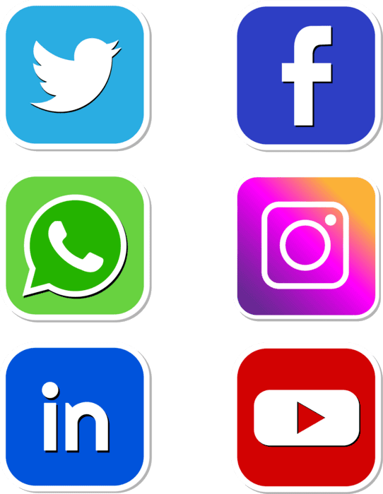 Social Media Icons White PNGs for Free Download