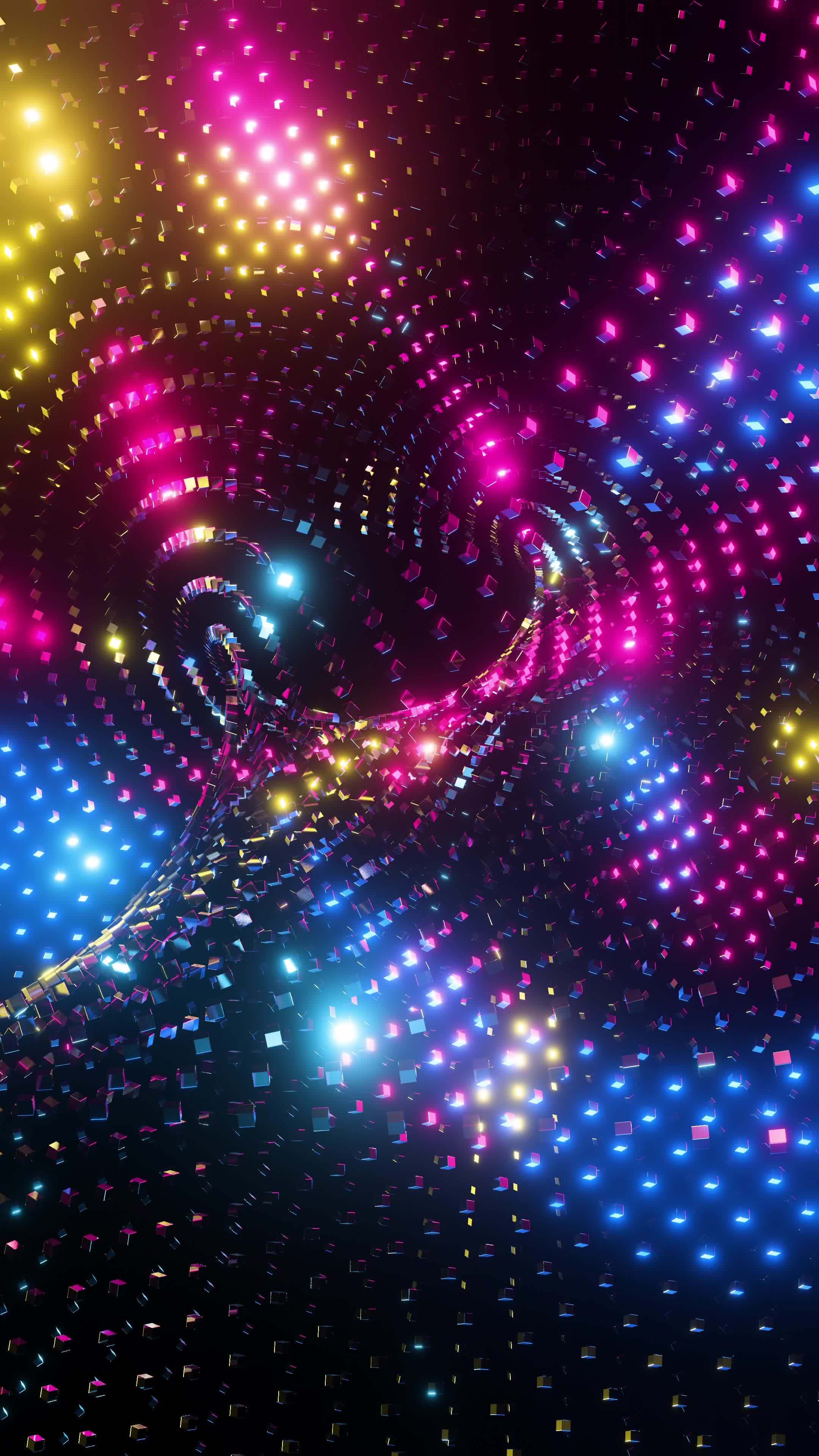 Abstract sparkling animated background. Vertical looped video 16365415 ...