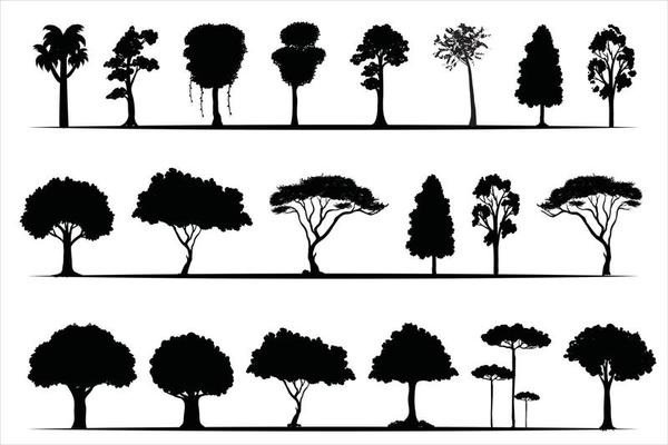 Tree Silhouette Vector Art, Icons, and Graphics for Free Download