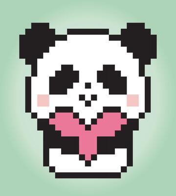 Pixel Panda Vector Art, Icons, and Graphics for Free Download