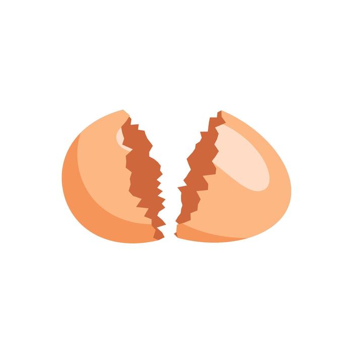 Cracked Egg Shell Clipart