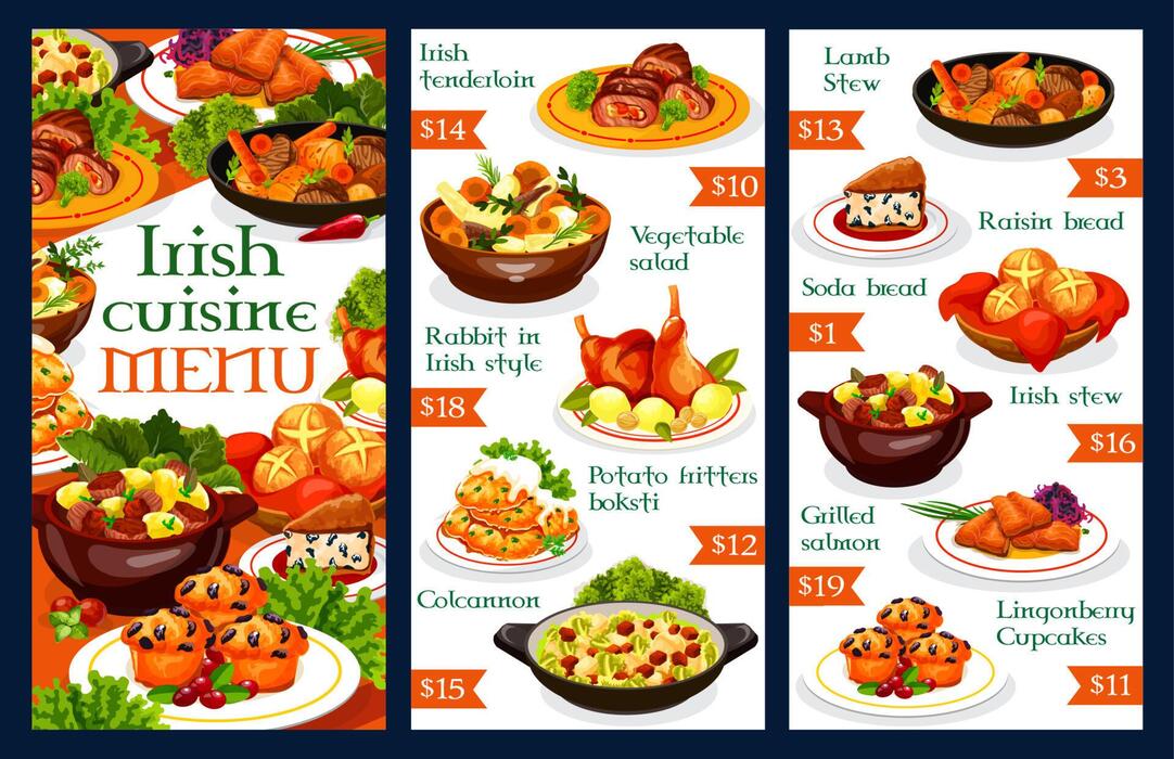 Food Menu List Vector Art, Icons, and Graphics for Free Download