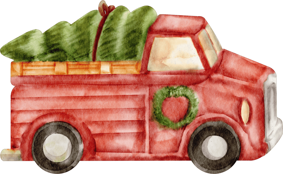 Santa In Truck PNGs for Free Download