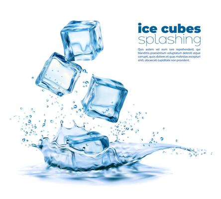 Realistic Ice Cube Vector Art, Icons, and Graphics for Free Download