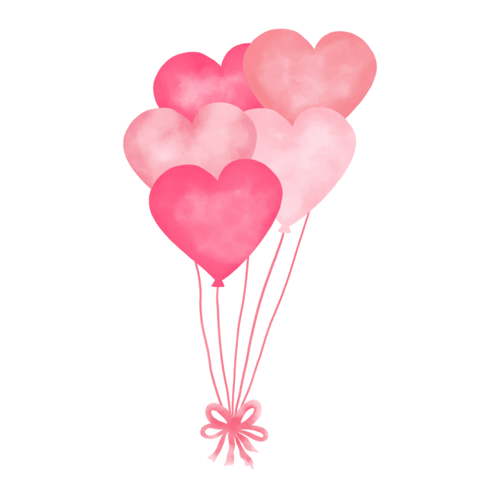 Valentines Day Balloons PNGs for Free Download