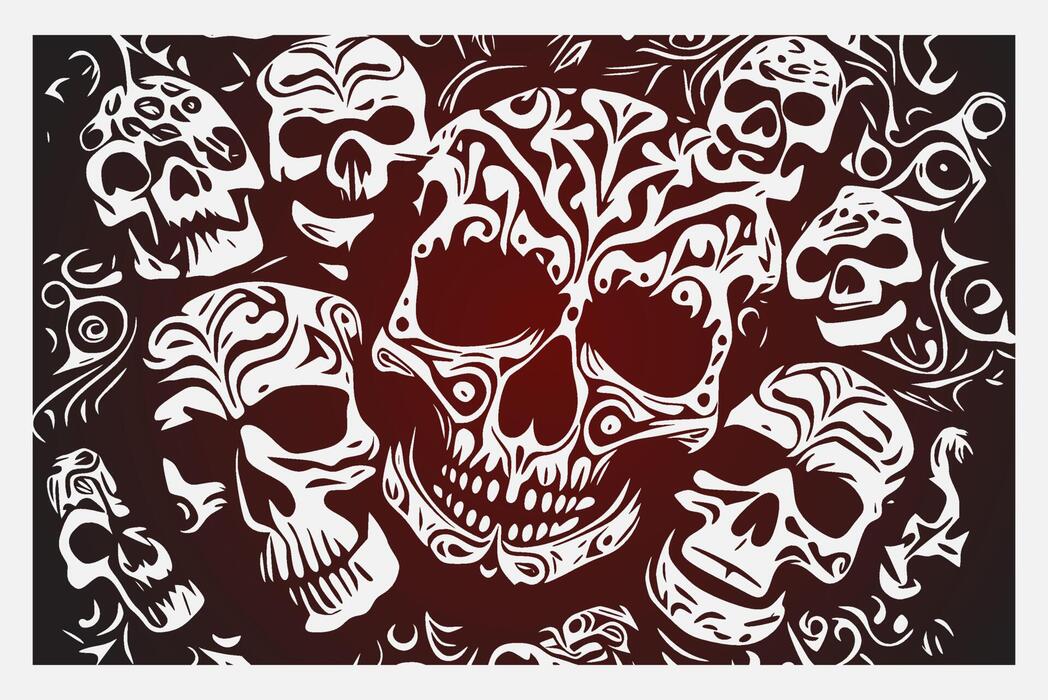 Skull Pattern Vector Art, Icons, and Graphics for Free Download