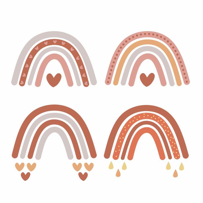 Boho Rainbow Vector Art, Icons, and Graphics for Free Download