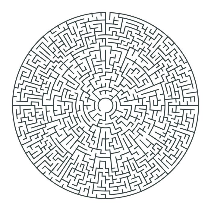 Round Maze Pattern Vector Art, Icons, and Graphics for Free Download