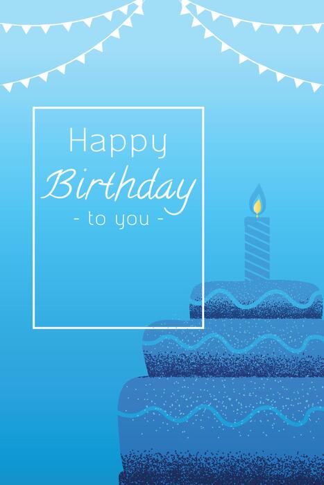 Happy Birthday Blue Background Vector Art, Icons, and Graphics for Free Download