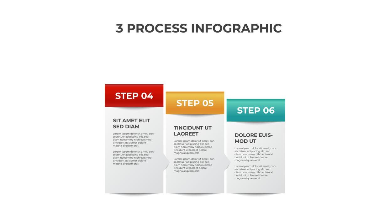 3 Process Infographic Vector Art, Icons, and Graphics for Free Download